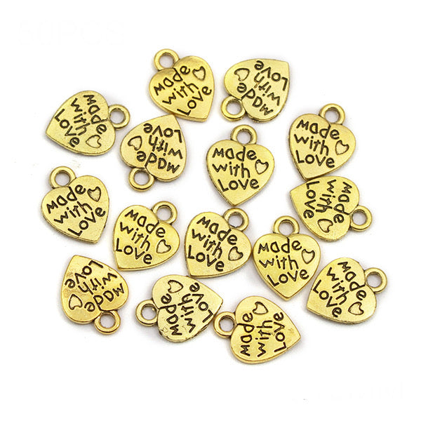 Metallic labels Made with love Gold – Amazingwool